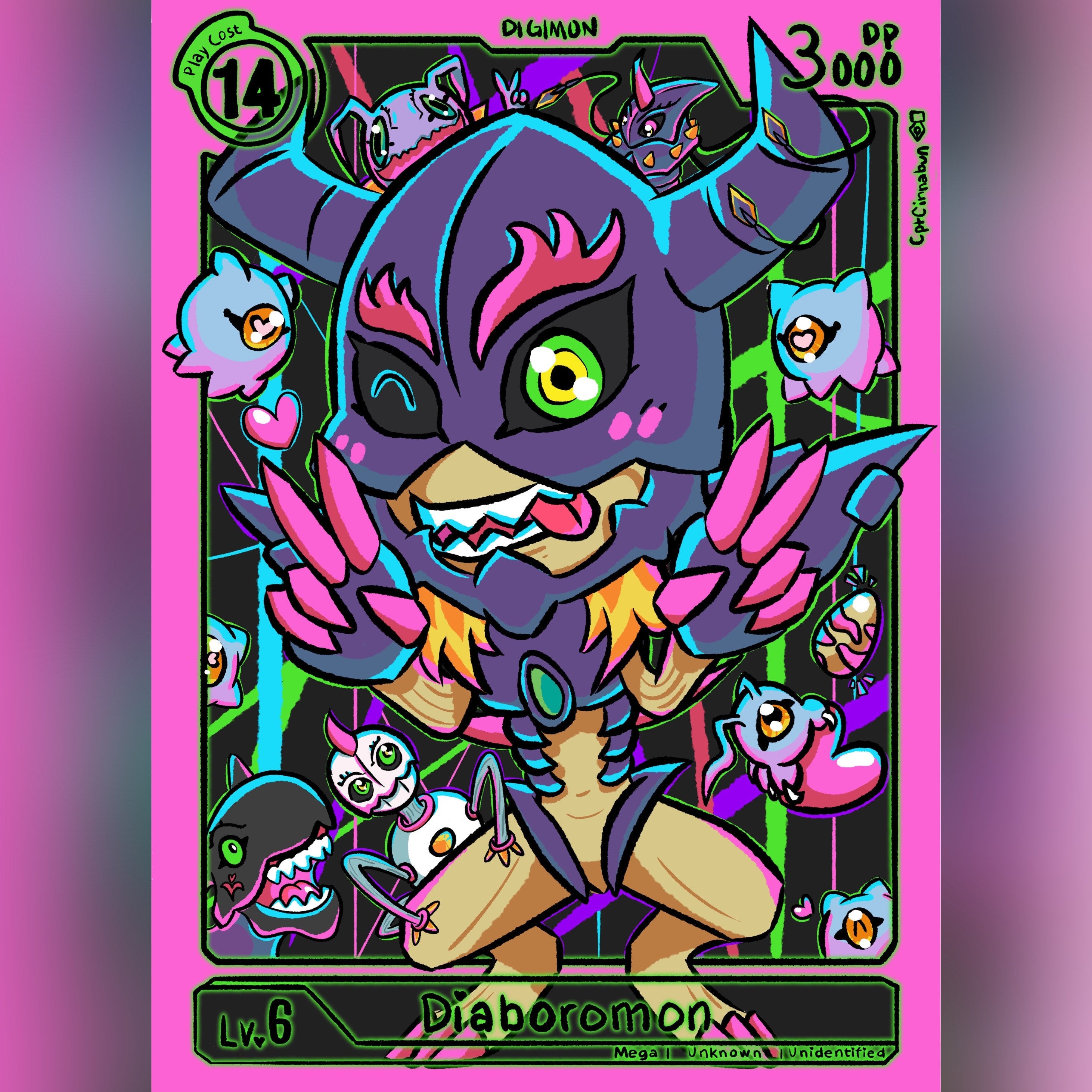 Chibi Diaboro Token (Set of 4) Digimon TCG – CptCinnabun